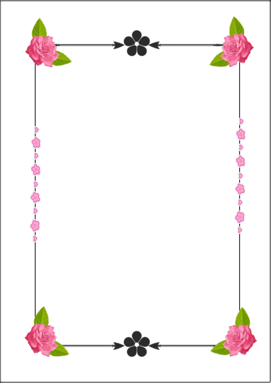 Simple Flower Border Designs For School Projects | My Project Design