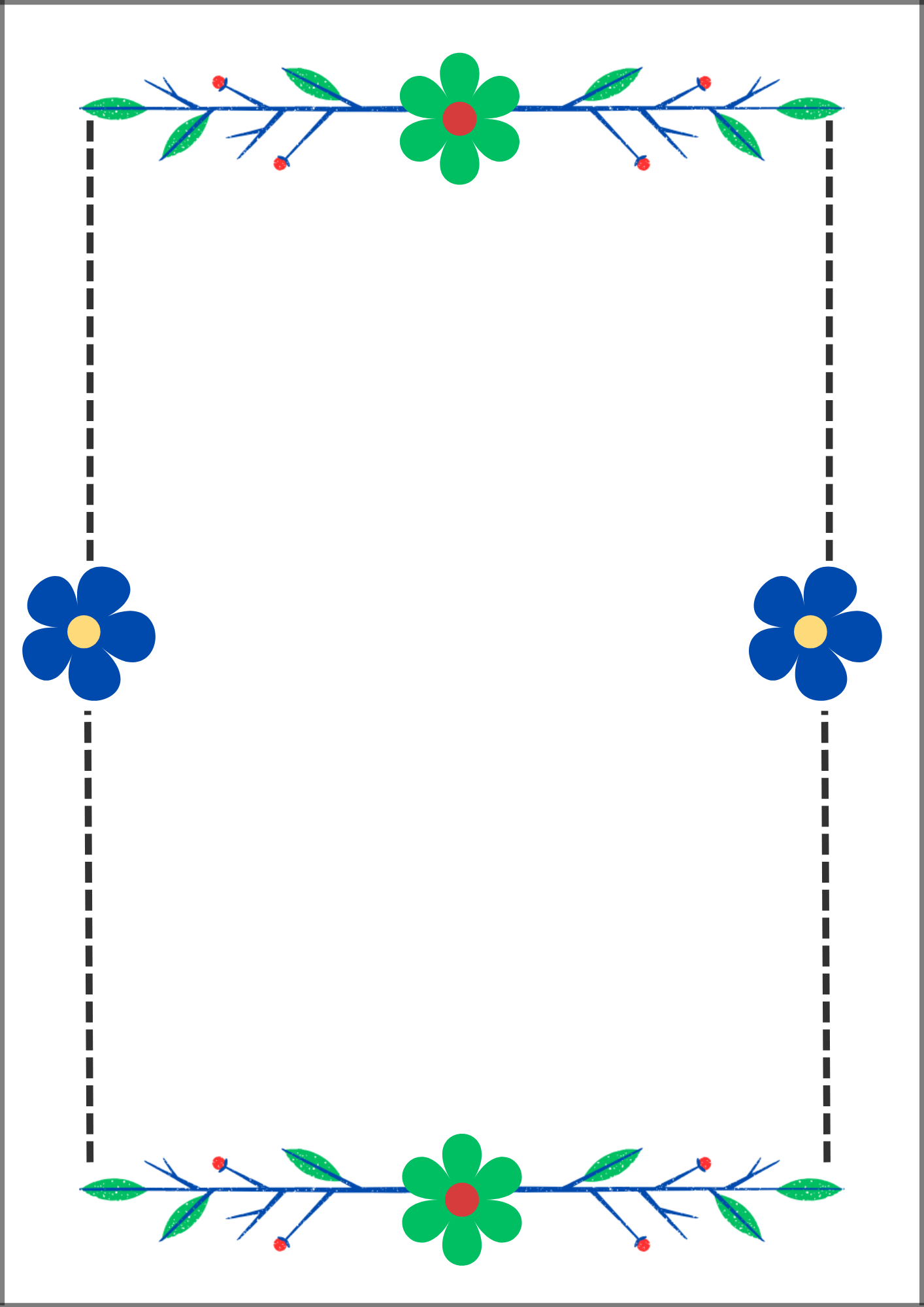 Simple Flower Border Designs For School Projects | My Project Design