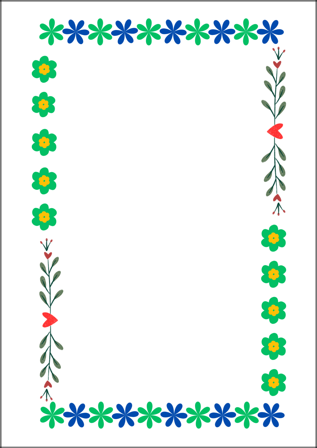 Simple Flower Border Designs For School Projects | My Project Design